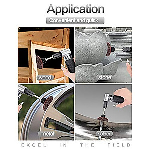 NYXCL 60Pcs Sanding Discs Set, 2 inch Quick Change Sanding Discs with 1/4" Holders, Die Grinder Surface Conditioning Burr Rust Paint Removal