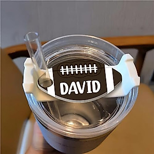 Personalized Sports Tumbler Topper, Baseball, Football, Batsketball Name Plate, Cup Name Tag, Football Tumbler Topper