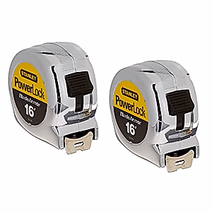 2 X Stanley 33-516 16 x 1-Inch Powerlock Tape Rule Reinforced with Blade Armor Coating