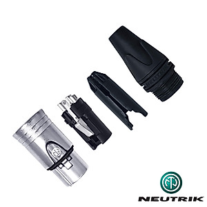 WORLDS BEST CABLES 2 Units - 6 Inch – Quad Balanced Microphone Cable Custom Made Using Canare L-4E6S Wire and Neutrik Silver NC3MXX Male & NC3FXX Female XLR Plugs