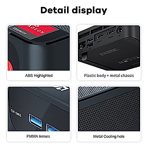 Beelink SER5 Versatile Mini PC, AMD Ryzen 5 5560U(up to 4.0GHz) 6C/12T, Mini Computer 16GB DDR4 RAM 500GB NVME SSD, Mini Desktop Computer 4K@60Hz Triple Screen Display WiFi6 BT5.2