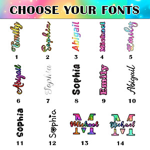 MyPupSocks Personalized Insulated Water Bottle Custom Kids Glitter Water Bottle with Name Water Bottle Custom Gift for Girl Back to School