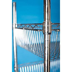 Omega 14" Deep x 36" Wide x 14" High 2 Tier Stationary Chrome Basket Unit