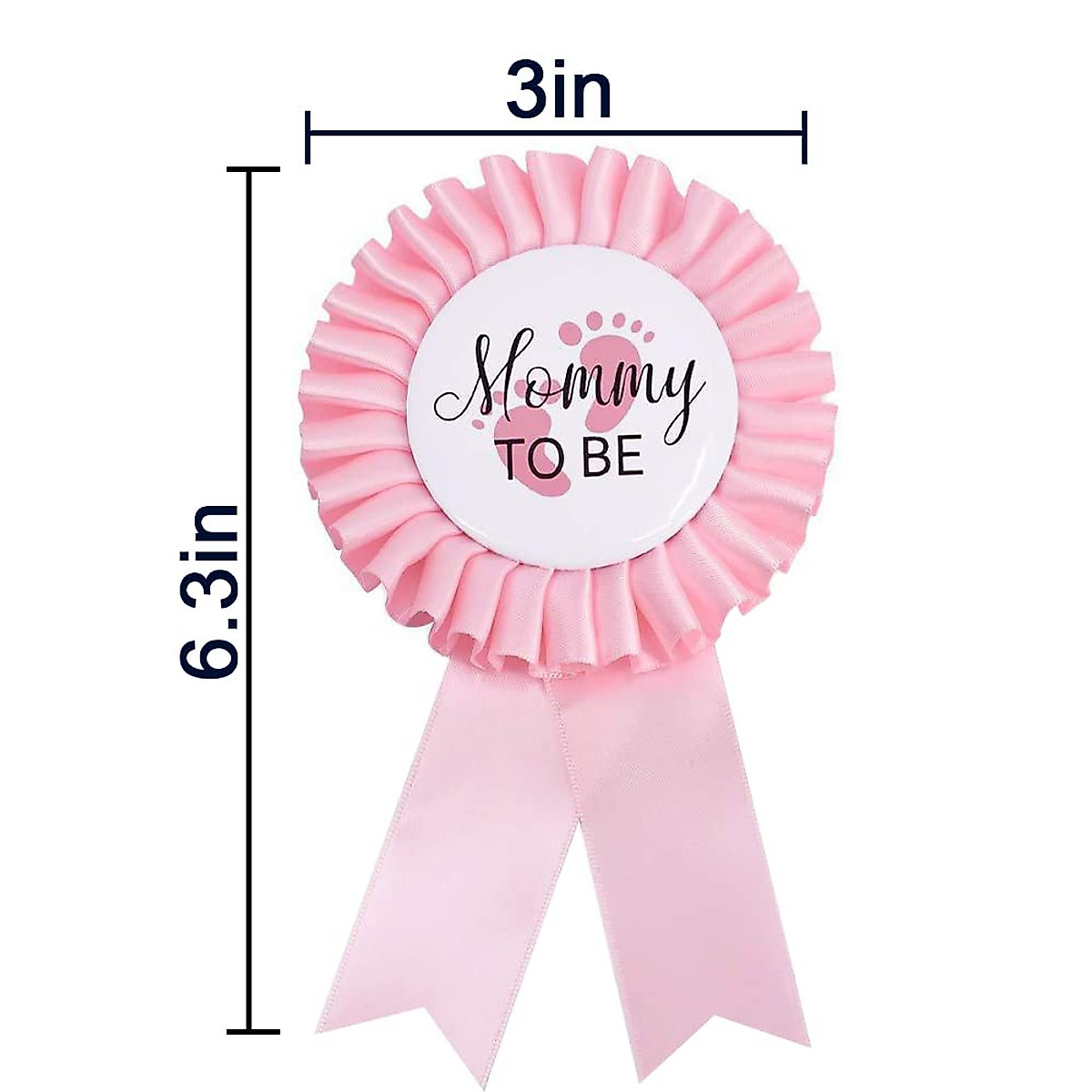 LEBERY 2pcs Daddy to Be and Mommy to Be Tinplate Badge Pin Gender Reveal Button Pins Baby Shower Button New Dad Mom Gifts for Gender Reveal Baby Shower Party Supplies