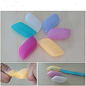 3 Pieces Silicone Toothbrush Covers Caps for Electric and Manual Toothbrush