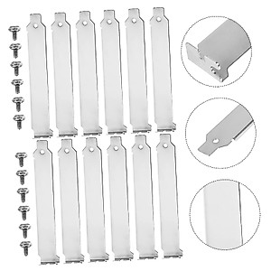 12pcs Pci Slot Cover Computer Accessory Pci Slot Blanking Plate Computer Case Blank Chassis Bits Block Computer Chassis Block Computer Part Pci l Blank Bracket