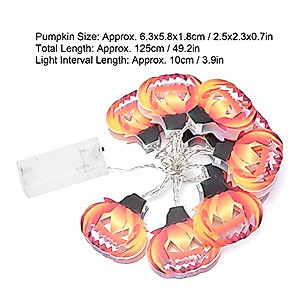 Light String, Simple Installation LED Pumpkin Light Battery Power Supply 10LED for Home for Courtyard for Garden