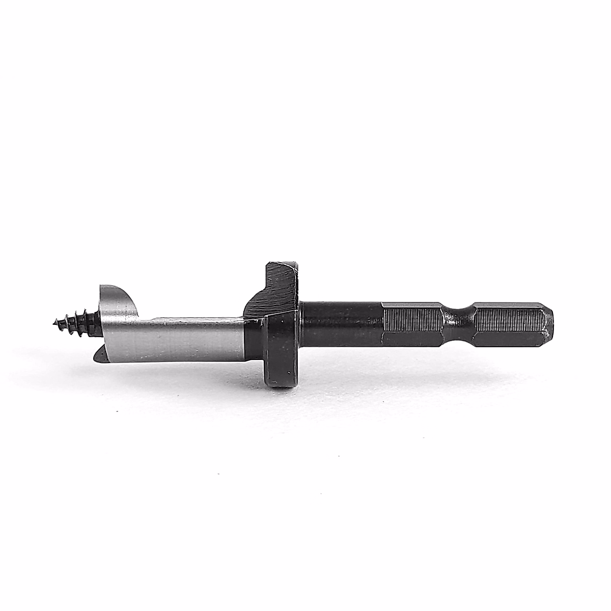 Star M CM-41X120 12mm Mushroom Hex Shank Drill Auger Bit with Stop Collar Single Spur and Cutting-Edge Open Flute Design