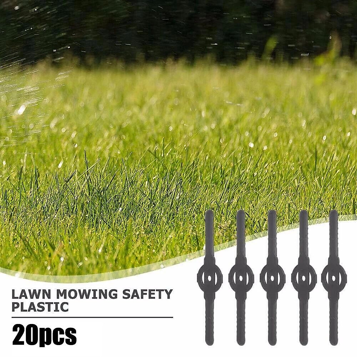 SAITOM 20PCS Plastic Cutter Blades for Electric Cordless Grass Trimmer Lawn Mower Grass Cutter Replacement Plastic Blades Garden Tools