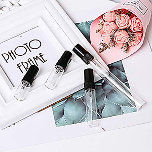 Enslz 2ml mini Perfume Mist Spray Bottles Refillable Mini Empty Travel Clear Refillable Atomizer Glass Bottles 30pcs (2ml)