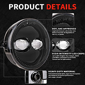 Z-OFFROAD DOT Approved LED Fog Lights for 2006-2014 Ford F150 2006 2007 2008 2009 2010 2011 2012 2013 2014 F150, Bumper Driving Lamp Set Assembly Kit - Black