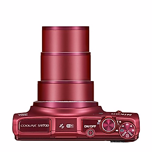 Nikon COOLPIX S9700 Compact Digital Camera - Red (16.0 MP, 30x Zoom) 3.0 inch