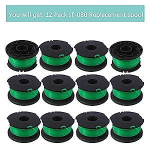 YWNYT SF-080 Replacement Spool for Black and Decker String Trimmer Spool Single Line 20ft 0.080" GH3000 LST540 GH3000R LST540B