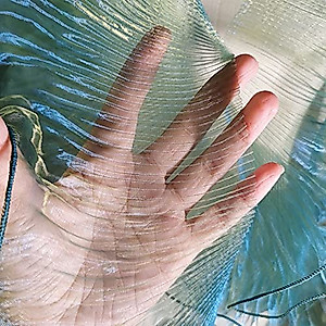 400 Inches Organza Ruffled Fabric Ruffle Lace Border Lace Fabric for Crafts and Cake Decoration, 11 Yards (Gradient Yellow Blue)