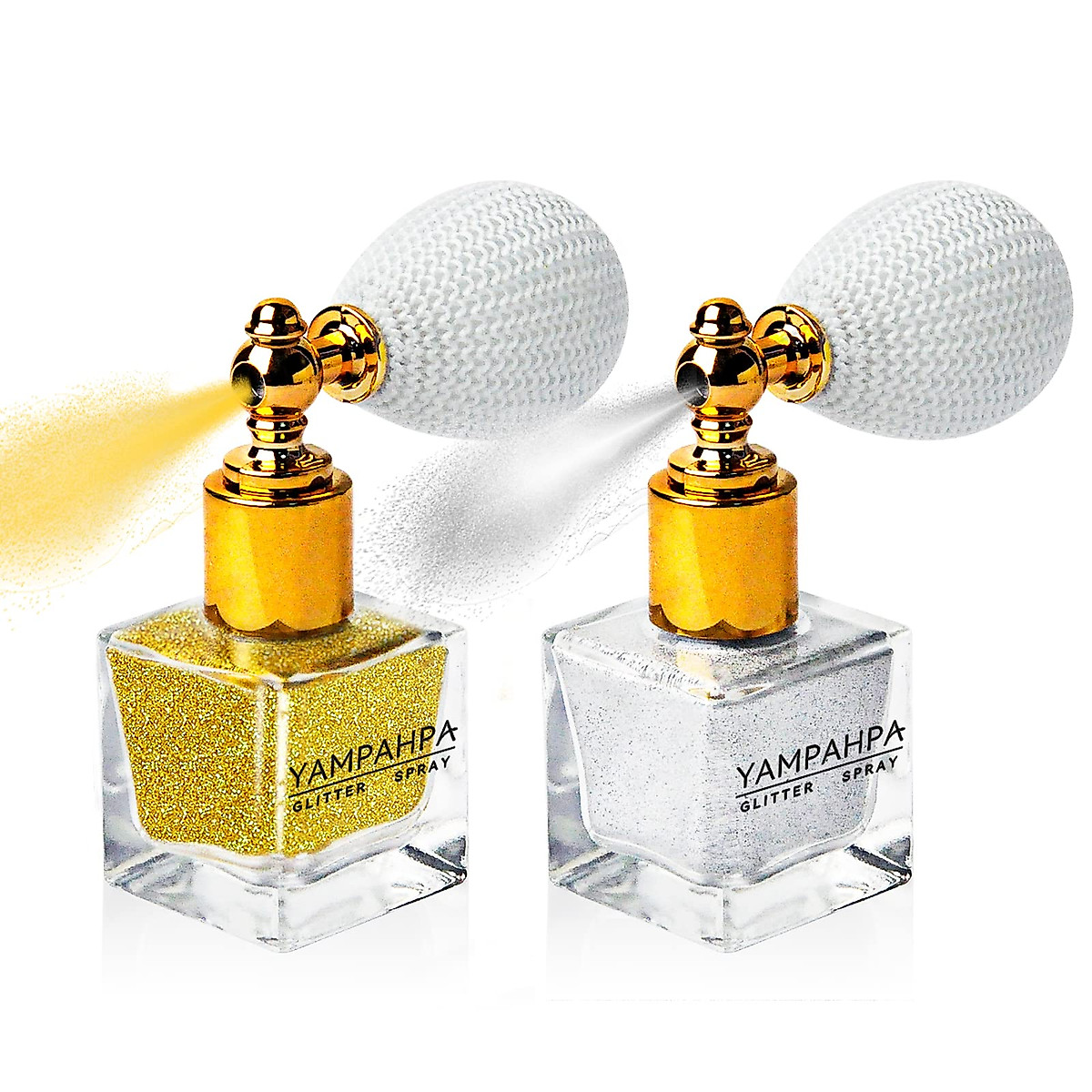 Silver Body Glitter Spray, Gold Glitter Spray for Hair and Body Glitter Makeup, Extra Fine Hair Glitter for Rave Nail Christmas Craft Clothes