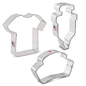 Nurse Cookie Cutters 3-Pc. Set Made in the USA by Ann Clark, Nurse Cap, Scrubs, Syringe