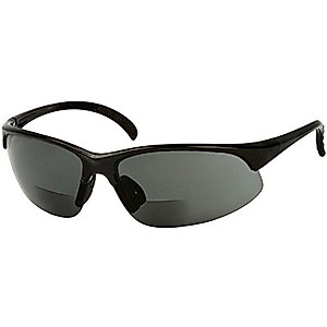 Pink Ribbon Shades Sport Wrap Bifocal Sunglasses - Outdoor Reading/Activity Sunglasses (Black, 2 x)