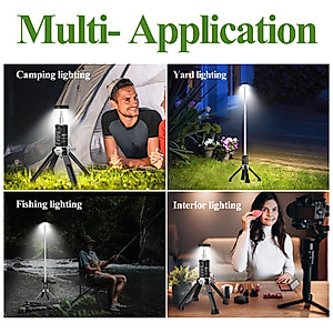 MTRVR Portable Rechargeable Telescopic Camping Lantern, 20000mAh Power Bank, 3-Level Brightness & Last 21 HRS, Outdoor Camp Tent Light for Emergency Supplies, Battery Powered Lamp of Typc-C Charging
