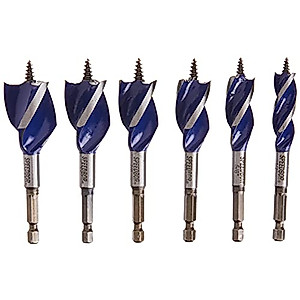 IRWIN SPEEDBOR Drill Bit Set for Wood, 4-Inch, 6-Piece (1877239)
