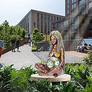 JIMBON Gaia Mother Earth Statue,6inch H Nature Moon Goddess Statue,Spiritual Items Figurines Statuette Gifts for Earth Day,Mother's Day,Thanksgiving Day Gift,Modern Home Room Decor Garden Decoration