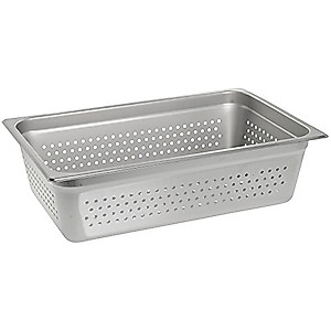 HUBERT® Steam Table Pan Hotel Pan Full Size Perforated Stainless Steel - 6" D