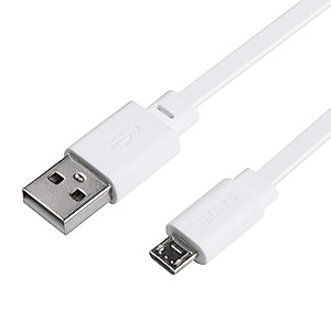 Smays 2-Pack 25 ft Extension Cable for WYZE Cam v4, WYZE Cam v3 and v3 Pro Camera, Long Flat Micro USB Cord, White
