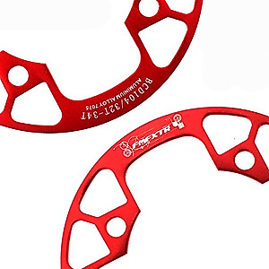 UPANBIKE Montain Bike Chainring Guard 104 BCD Aluminum Alloy Chain Ring Protector Cover for 32~34T 36~38T 40~42T Chainring Sprockets (Golden, 40T~42T)