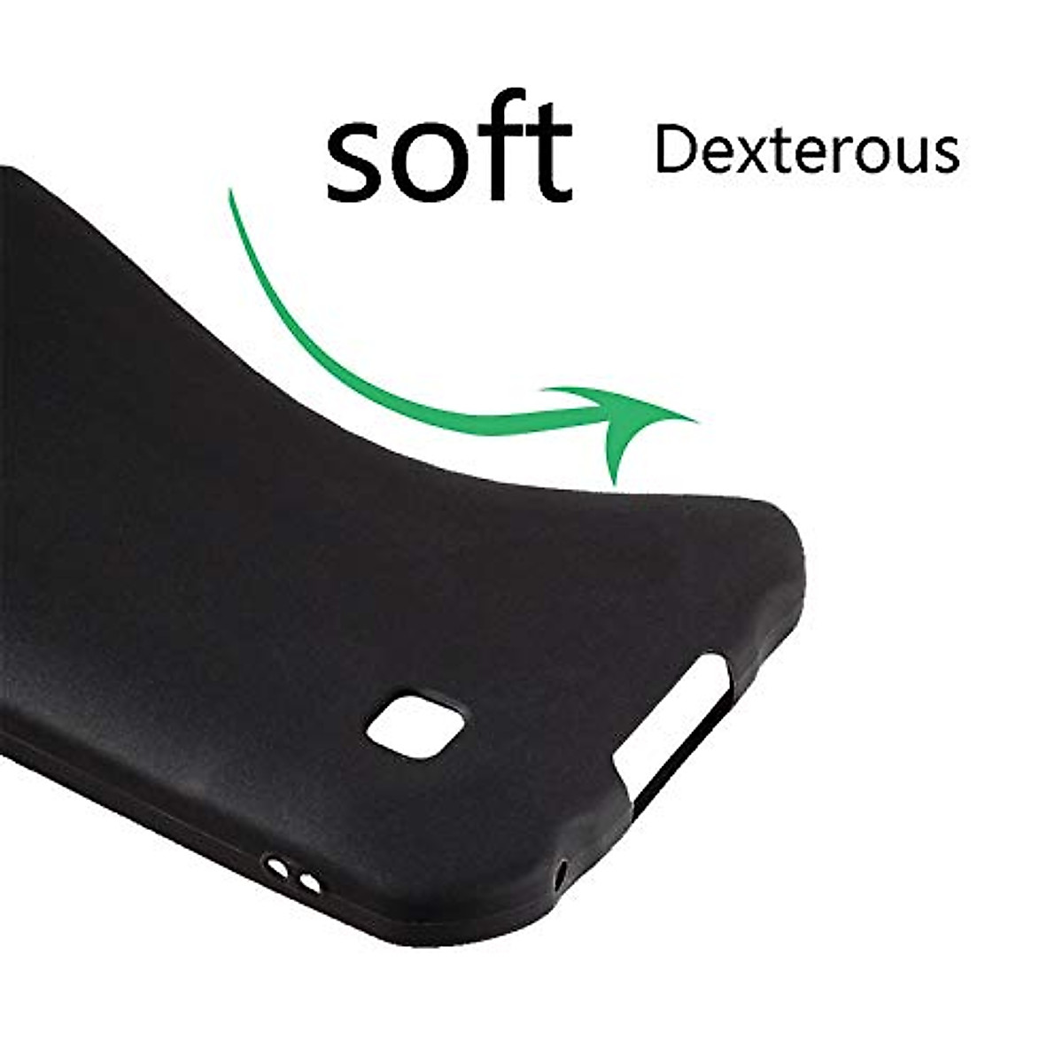 HHUAN Case for ZTE Blade A51 (6.52"), with 2 Tempered Glass Screen Protector Ultra-Thin Black Soft Silicone Anti-Drop Phone Cover, TPU Bumper Shell Case for ZTE Blade A51 - WM113