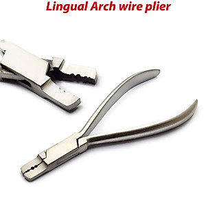 MEDSPO Professional Dental Pliers | Orthodontic Braces Arch Forming Hard Wire TC | Utility Pliers | Dental Wire Bending Cutter Lab New (Lingual Archwire forming Plier)