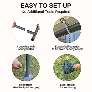 Carport Canopy 10x20 Heavy Duty Metal Carport Waterproof Carport Garage Tent Outdoor for Car Tuck Boat SUV Auto, Beige