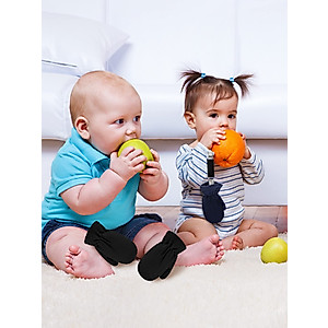 Hotop 2 Pairs Toddler Baby Winter Mittens Kids Fleece Warm Easy on Mittens with Glove Clips for Baby Boy Girl