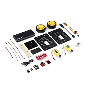SparkFun JetBot AI Kit v3.0 (Without Jetson Nano) Includes: 64GB MicroSD Card EDIMAX WiFi Adapter SparkFun Qwiic Motor Driver Micro OLED Breakout Leopard Imaging 136FOV Wide Angle Camera and More