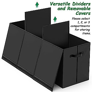 Large Toy Chest for Boys Girls, 40" Toy Box Organizer with Removable Divider, Foldable Sturdy Storage Bins with Lids for kids, Toy Chests for Nursery Playroom Bedroom Living Room