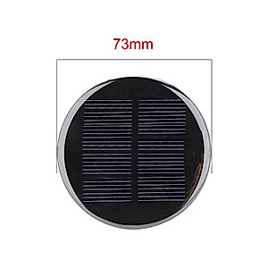 uxcell® 5Pcs 4V 80mA Poly Mini Round Solar Cell Panel Module DIY for Light Toys Charger 73mm Diameter