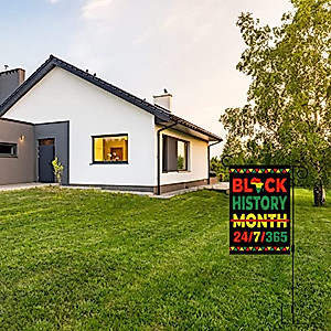 Nepnuser Black History Month Garden Flag Afro African American February Festival Holiday Party Decoration Double Sided Lawn Front Yard Sign