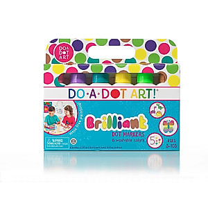 Do A Dot Art! Brilliant Colors 6 Pack Washable Paint Dot Markers Daubers for Children, The Original Dot Art Marker