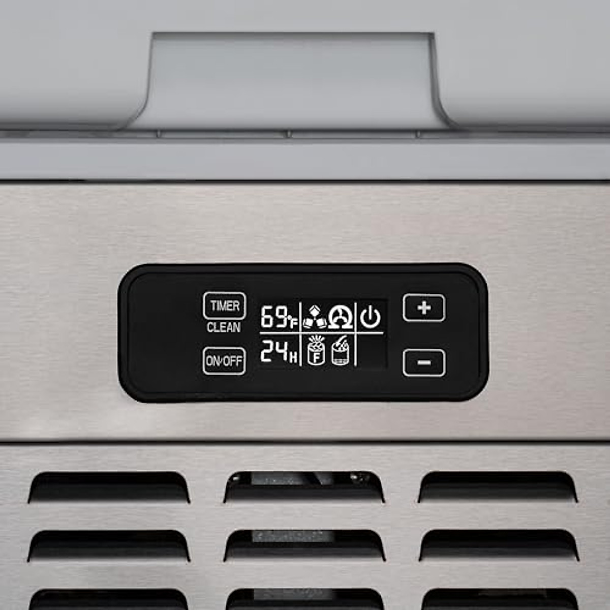 Newair 15" Undercounter Nugget Ice Maker, Pebble Ice Maker Producing 66 lbs. Daily, Built-in or Freestanding in Stainless Steel, Sonic Ice Makers for Home, Bar, Restaurant