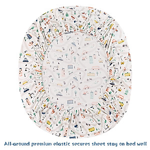 JSD Car Kids Printed Sheet Set Twin Size, 3 Piece Vehicles Microfiber Bed Sheets Deep Pocket