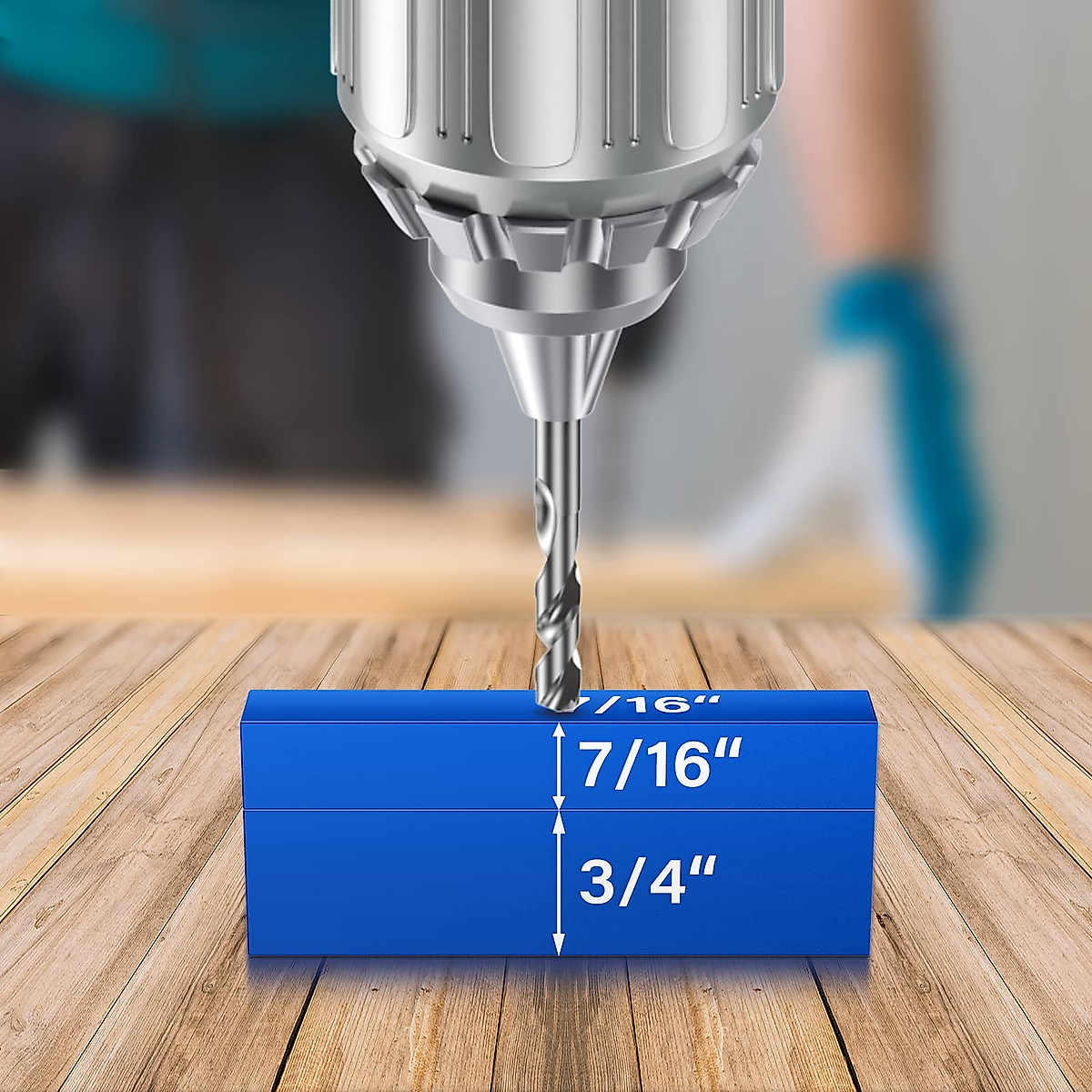 Neitra Setup Blocks Woodworking - 15 PCS Aluminum Height Gauge Blocks Set - Woodworking Measuring Tools Precision Setup Bars for Router Table Saw, Blue