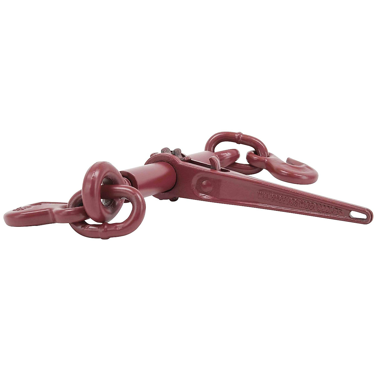Mytee Products (2 Pack) Ratchet Chain Binder 1/4" - 5/16" Chain Binders Tie Down Hauling Red