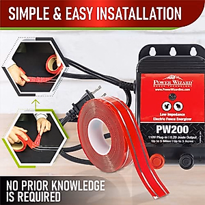 Shock Tape kit for Pigeon & Bird Control - Bird Trainer Solution for Keeping Birds Away from Rooftops, Patios, Windowsills Fences - Durable Shock Tape & Electronic Charger Kit- Spikes Alternative.