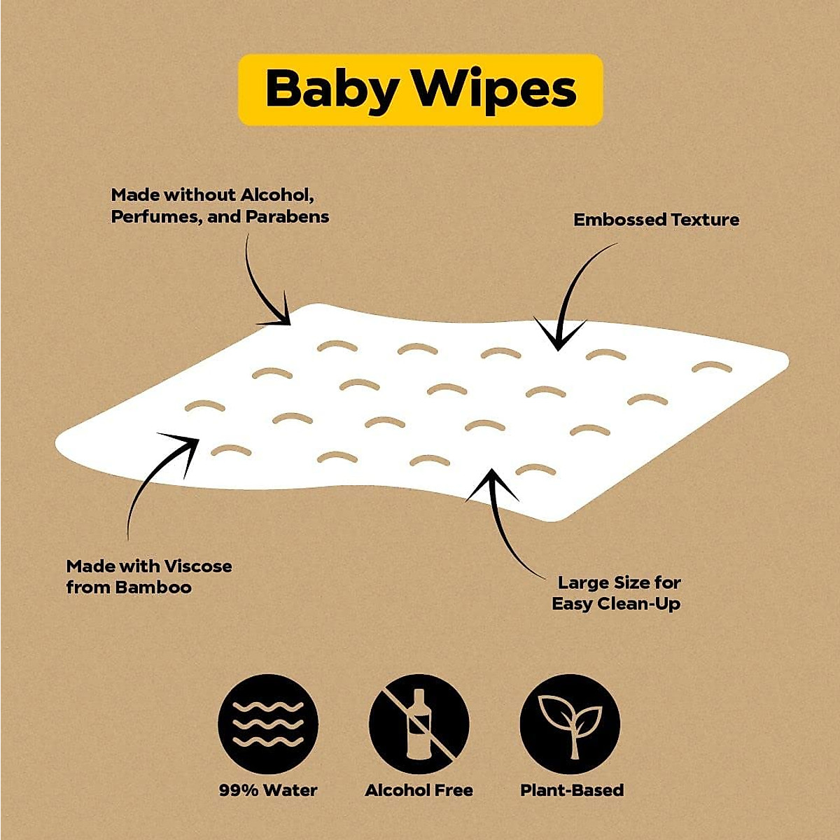 DYPER Viscose from Bamboo Baby Diapers Size 6 + Wipes | Hypoallergenic for Sensitive Skin, Unscented