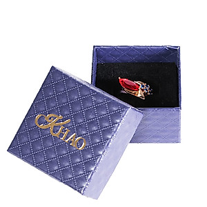 CKHAO Women's Ring - 19mm Rose Gold Plated Red Natural Zircon Ring Women Jewelry Z0478RED (8)