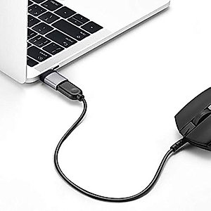 BoxWave Cable Compatible with Kodak Slide N Scan - USB-C to A PortChanger (2-Pack), USB Type-C OTG USB Portable Keychain - Slate Black