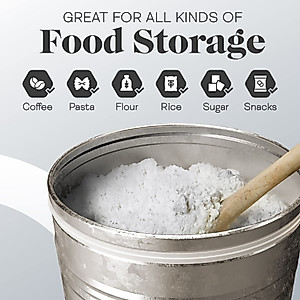 Amici Home Farmhouse Galvanized Canister Canister-76 oz, 76 oz, Gray