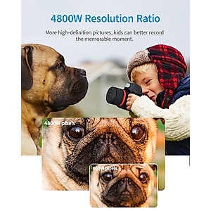 MOREXIMI Kids Camera, Digital Camera for Kids 3-8 Year Old, Birthday, Toys for Girls, 2.4" IPS Screen, Video Camcorder with Flash, 32G Card Included, Perfect Size (Black)