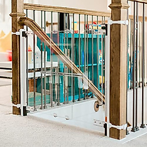 Qdos Crystal Designer Baby Safety Gate - Meets Tougher European Standards - Modern Design and Unparalleled Safety - Beauty & Safety Together at Last - Simple Installation | Hardware Mount