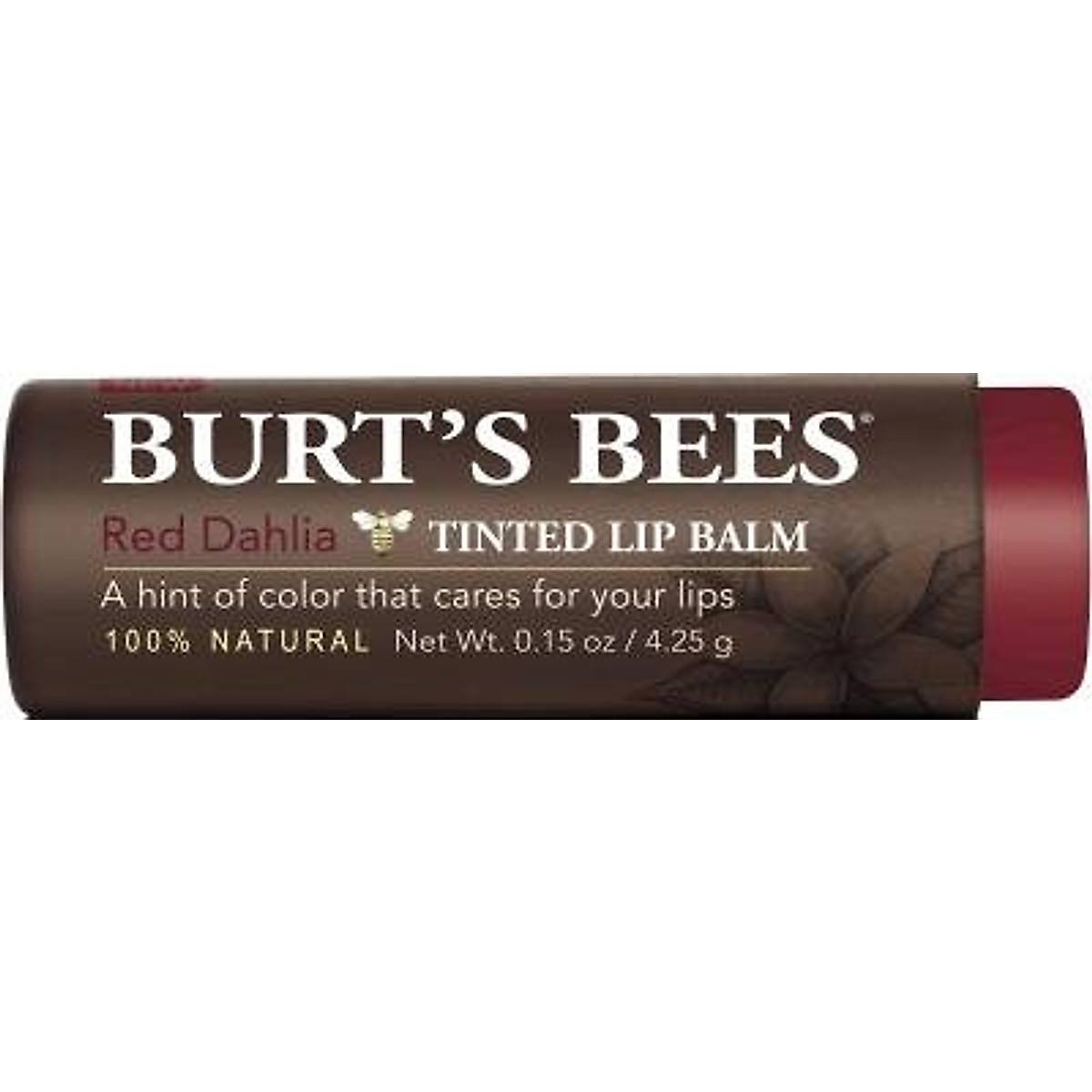 Burt's Bees Red Dahlia Tinted Lip Balm (Pack of 4)