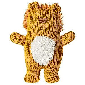 Mary Meyer Knitted Nursery Rattle Soft Toy, 7-Inches, Lion