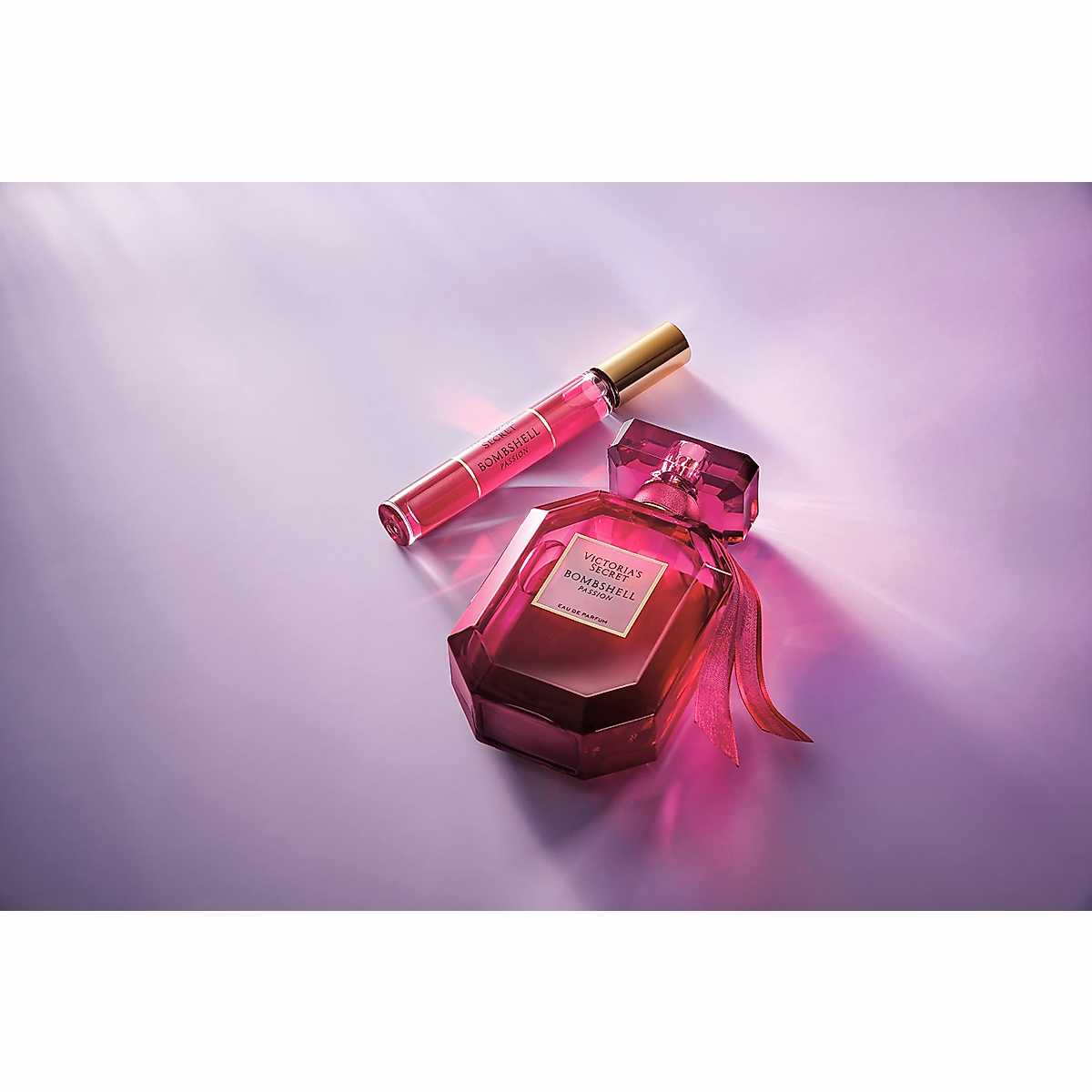 Victoria's Secret Bombshell Passion Eau de Parfum Rollerball, Notes of Sparkling Cassis, Queen Peony & Fuchsia Rose, Travel Size Mini Perfumes for Women (0.23 oz)